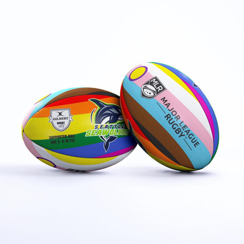 Seattle Seawolves Pride Gilbert Rugby Ball | MLR | Rugby Now