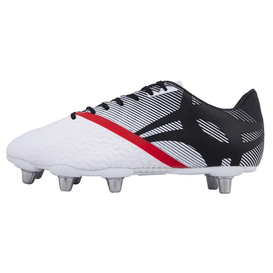 Gilbert Kaizen X 3.1 Power Youth Rugby Cleats White | Rugby Now